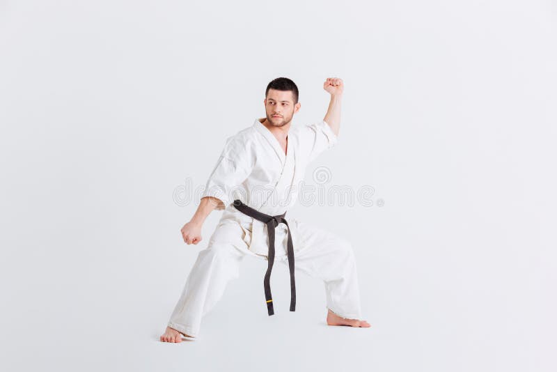 Man Standing in Fight Stance Stock Image - Image of defense, conceptual ...