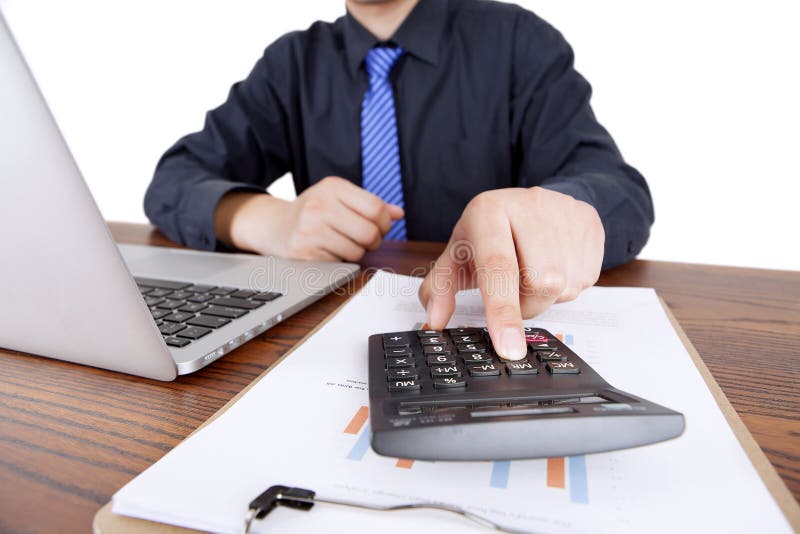 A Male Financial Investor is Working Stock Photo - Image of growth ...