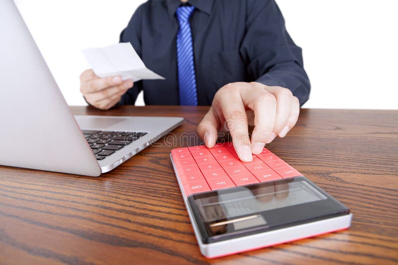 A Male Financial Investor is Working Stock Photo - Image of black ...