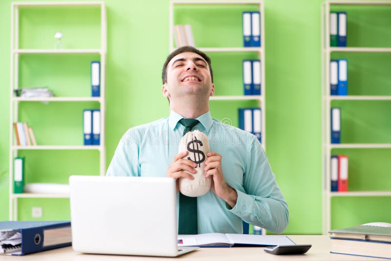 The Male Financial Manager Working in the Office Stock Photo - Image of ...