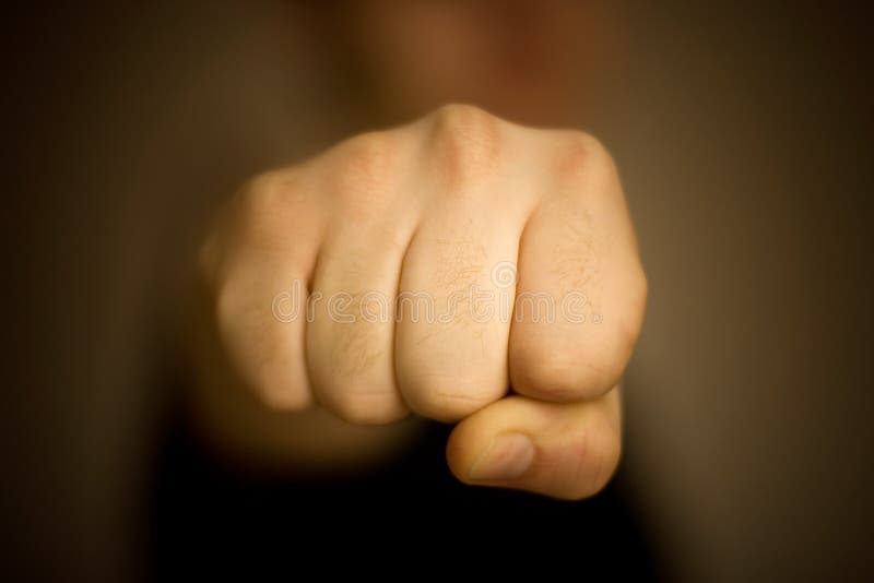 Male fist front view stock image. Image of menace, finger - 2476009