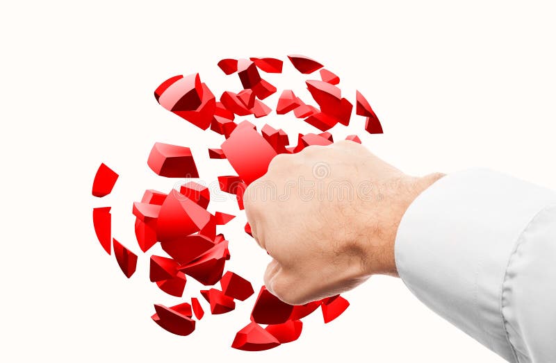 Fist Hits Red and Black Logo Stock Vector - Illustration of sign, punch ...