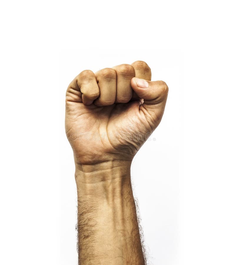 Male Fist Isolated On White Background Stock Photo - Image of against ...