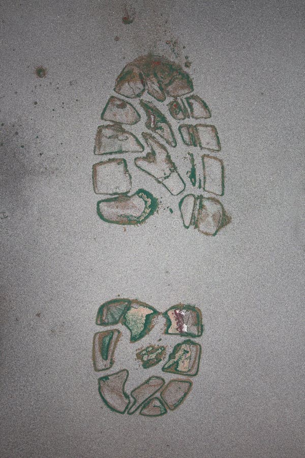 Male Footprint in the Sand, Footprint, Many Footprints in the Sand ...