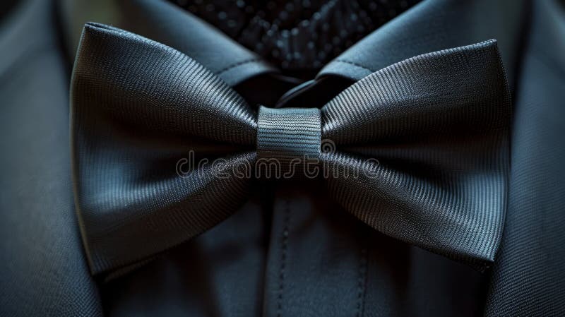Male Formal Bow Tie and Suit. Stock Photo - Image of detail, suit ...
