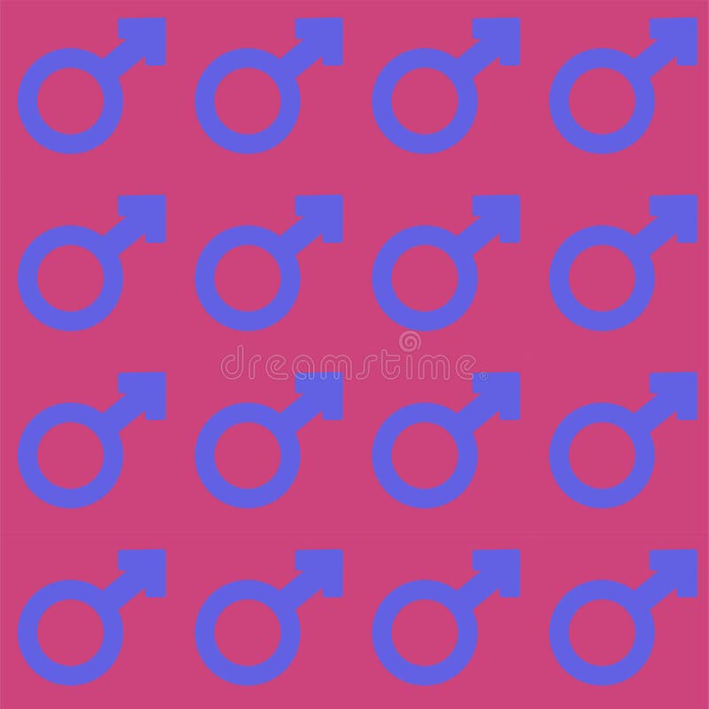 Male Gender Signs. Seamless Pattern Stock Vector - Illustration of ...