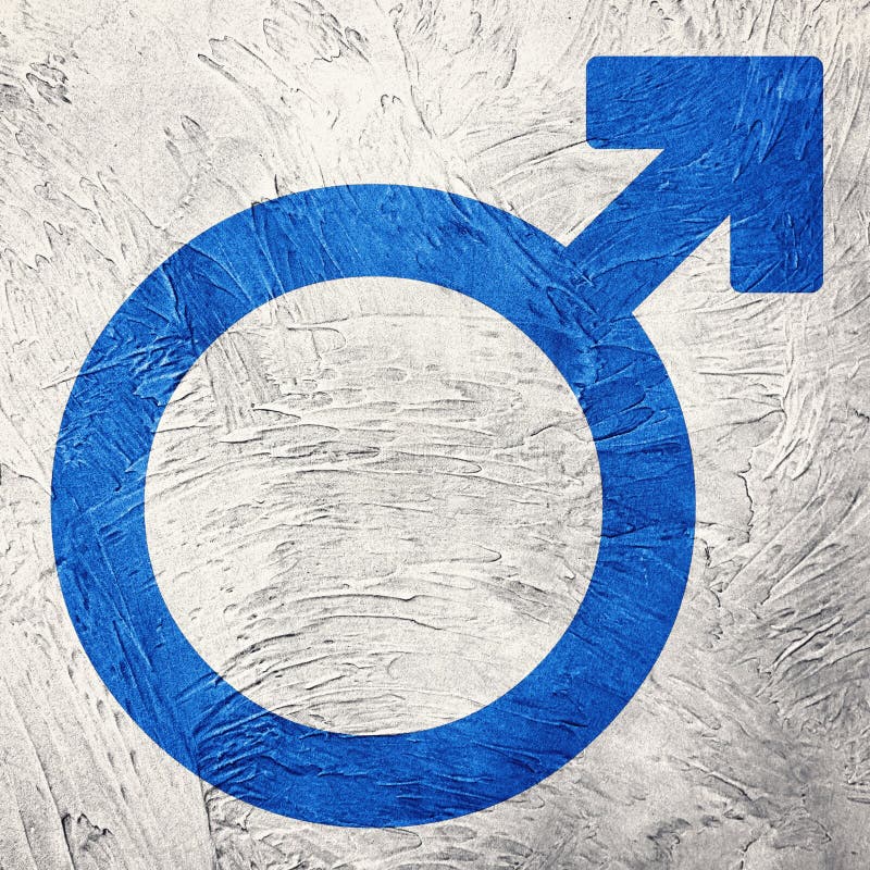The Male Gender Symbol. Retro Style Stock Illustration - Illustration ...