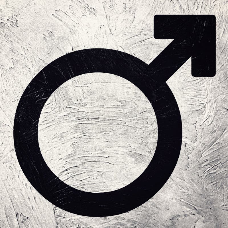 The Male Gender Symbol. Retro Style Stock Illustration - Illustration ...