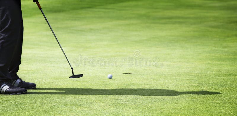 Male golfer putting. stock image. Image of person, player - 16116361