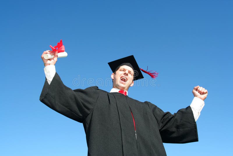 Excited graduate student stock image. Image of people - 19483321