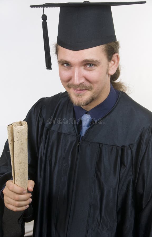 Male Graduate student stock photo. Image of degree, certificate - 13919326