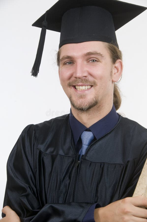 Male Graduate student stock image. Image of cheerful - 13920543
