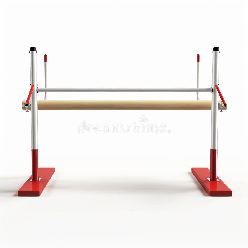 Modern Gymnastics High Bar on White Isolated Background Stock ...