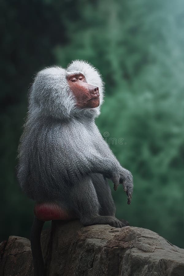 Male Hamadryas Baboon stock image. Image of biodiversity - 297998269