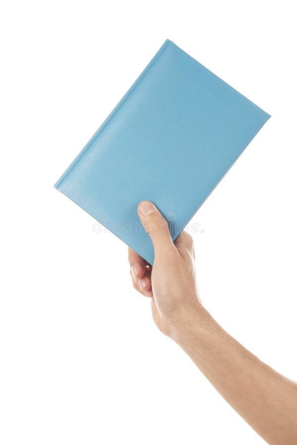 Male Hand with Book on White Background Stock Photo - Image of leisure ...