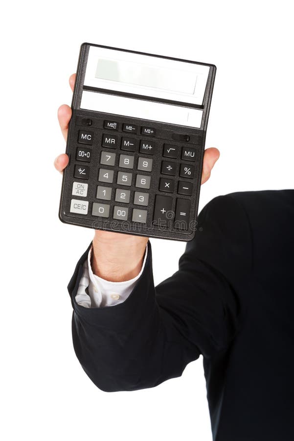 Male hand with calculator stock image. Image of calculator - 51172415