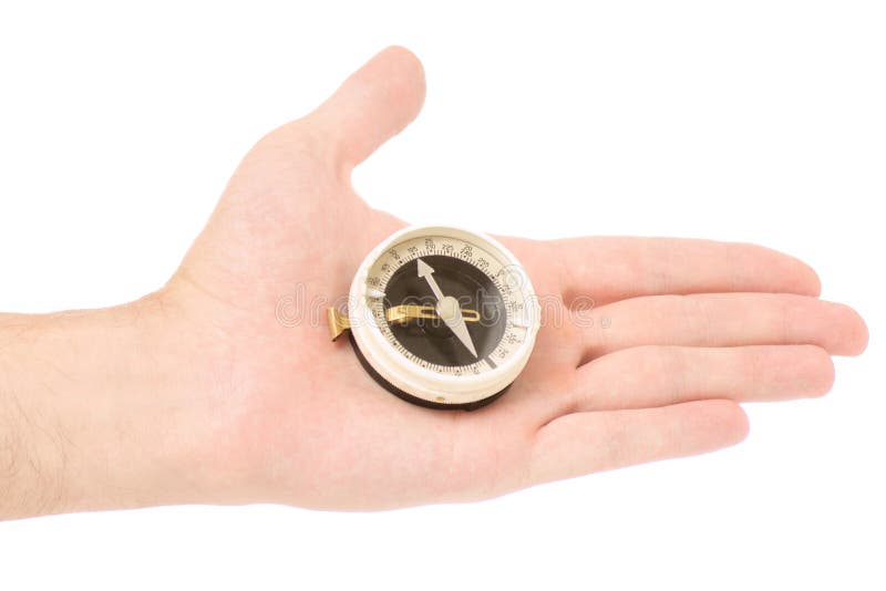 Male hand compass stock image. Image of concept, finger - 105453335
