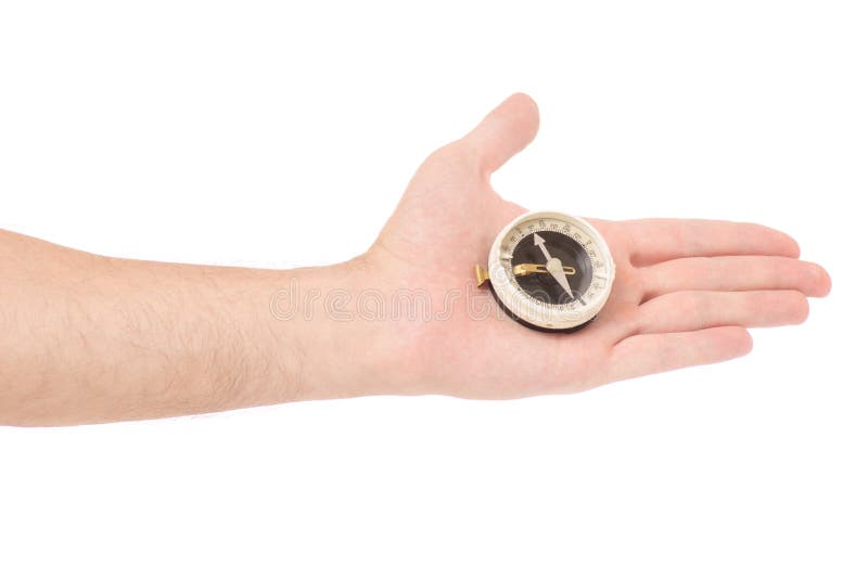 Male hand compass stock image. Image of exploration - 105453541
