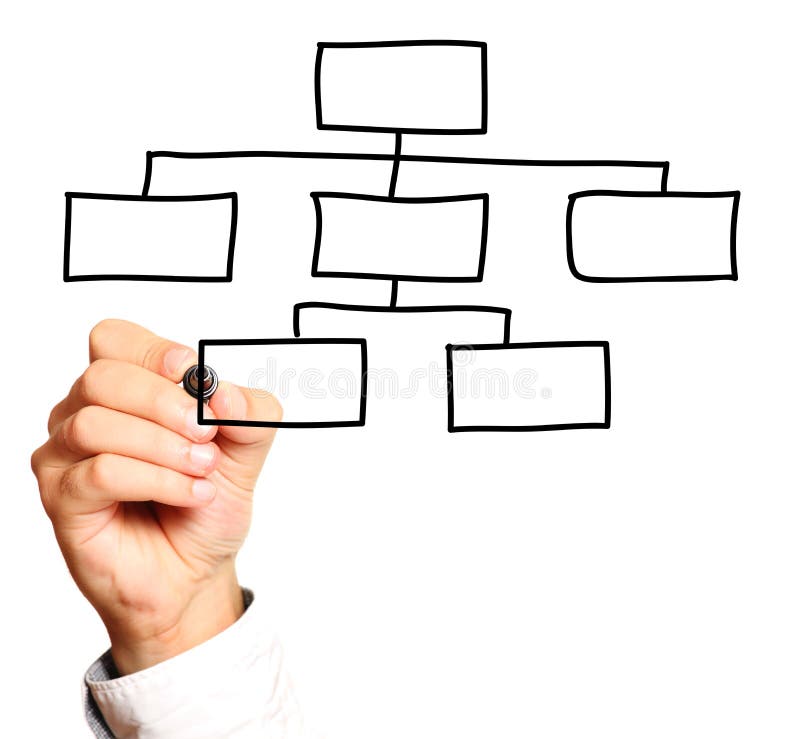 Businessman Drawing an Internet Diagram Stock Photo - Image of business ...