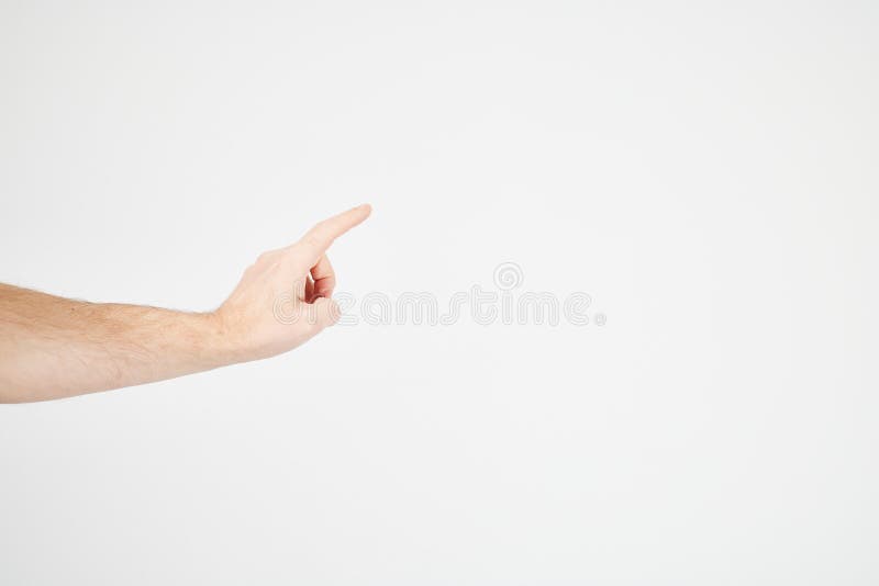 Male Hand in Front of White Background Stock Photo - Image of back ...