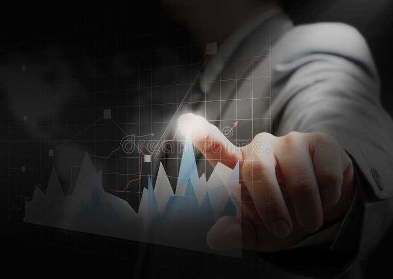 Male hand a graph stock photo. Image of line, people - 26519530