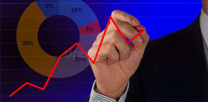 Male hand and graph stock image. Image of fingers, diagram - 61452515