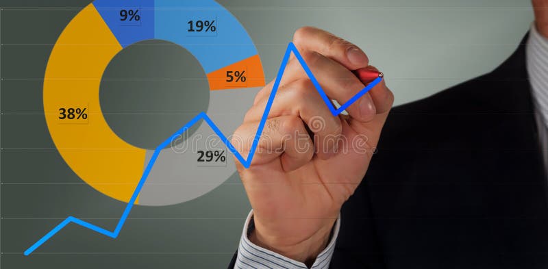 Male hand and graph stock photo. Image of forecasting - 61452578