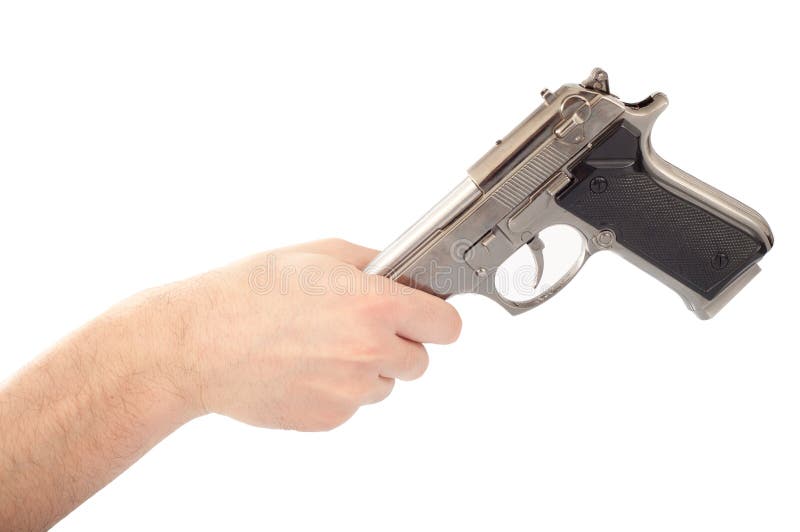 Male Hand Handing the Gun To Someone Stock Photo - Image of hand ...