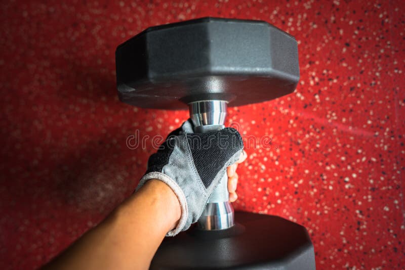 Male Hand Holding Metal Barbell Stock Image - Image of barbell, stacked ...