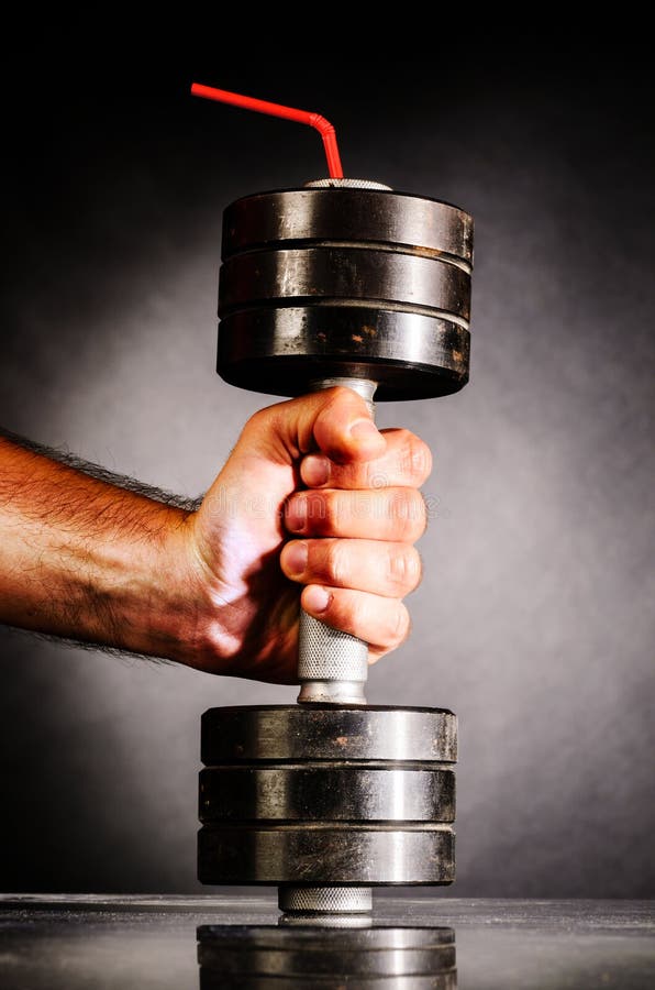 Male Hand is Holding Metal Barbell Stock Image - Image of black ...