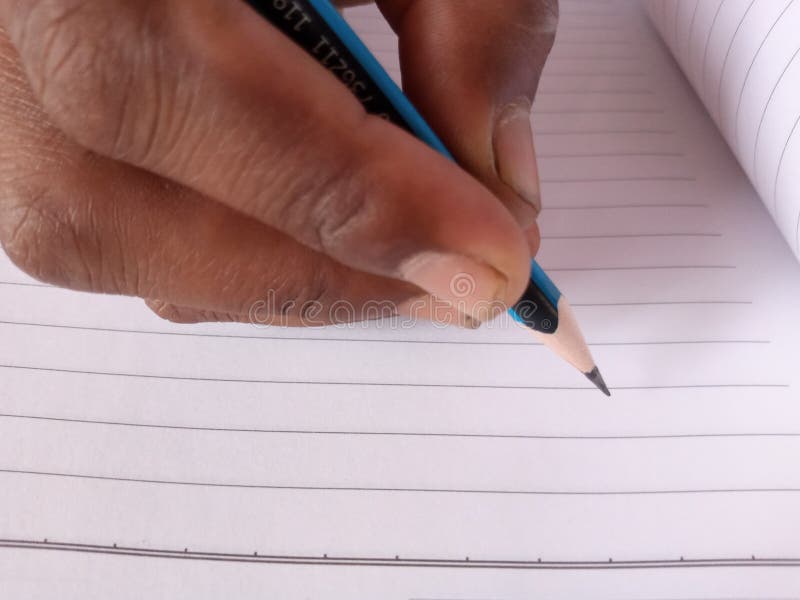 Pencil write on notebook stock image. Image of garden - 98143665