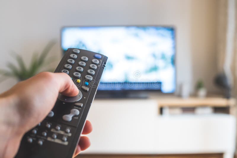 TV Remote for Streaming Service Online with Buttons Stock Photo - Image ...