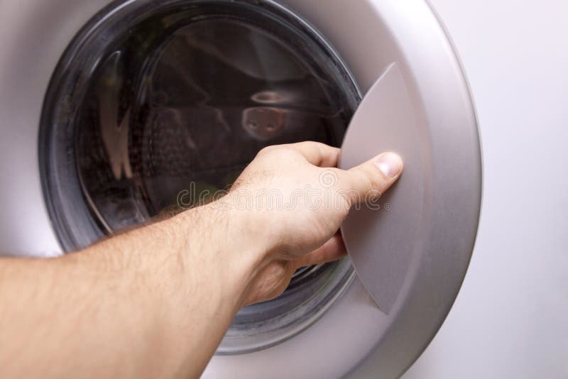 Male Hand Opens Washing Machine 2 Stock Photos - Free & Royalty-Free ...