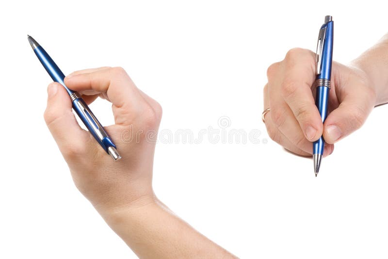 Male hand and pen stock image. Image of hand, isolated - 14418845