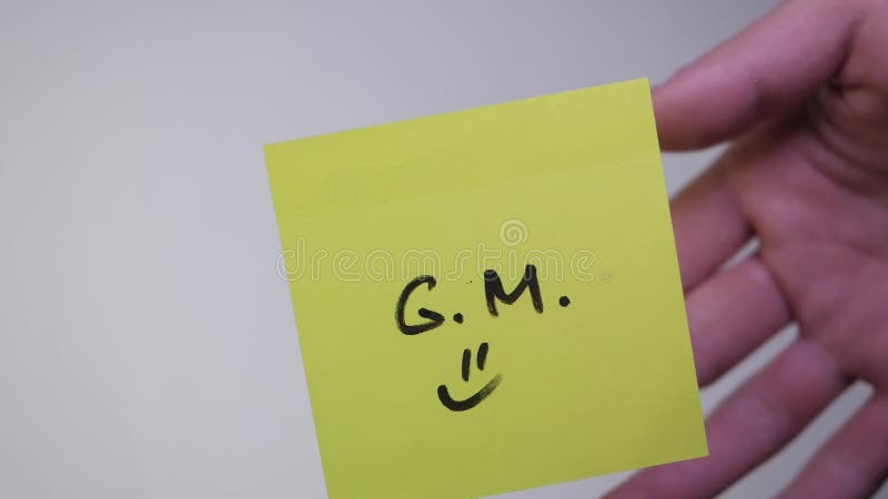 Male Hand Pick Off Self Stick Note from a White Background Stock Video ...