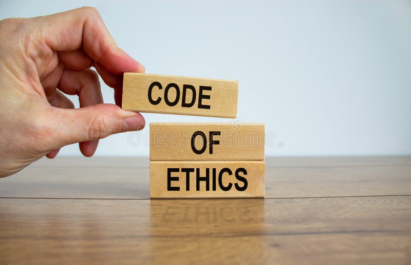 Code of Ethics Symbol. Wooden Blocks with Words `Code of Ethics ...