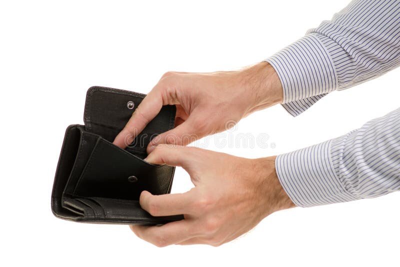 Male hand purse isolation stock image. Image of economy - 105846357