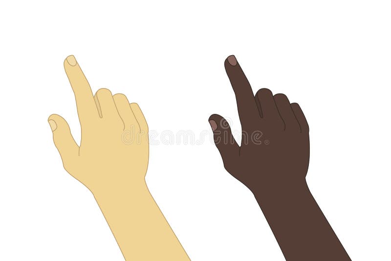 Male hand pushing button stock vector. Illustration of isolated - 61487095