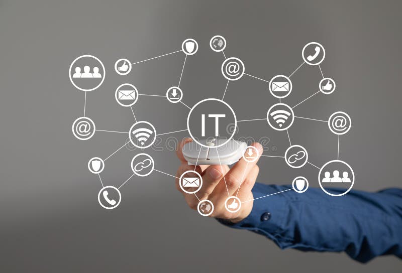 Male Hand Showing Computer Mouse. it Concept Stock Photo - Image of ...