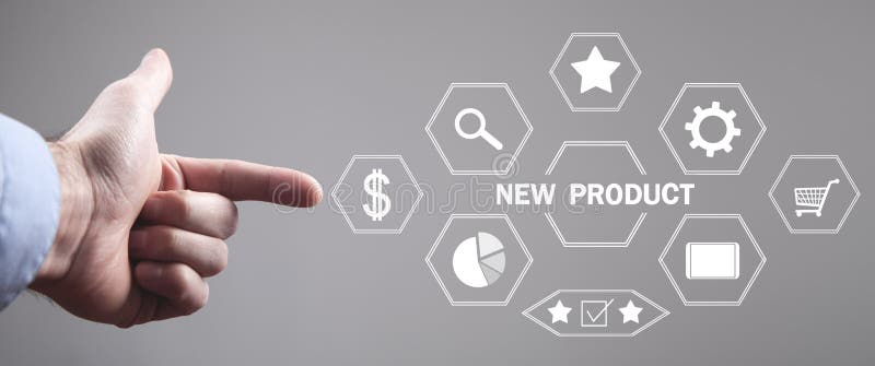 Male Hand Showing New Product. Business. Development Stock Photo ...