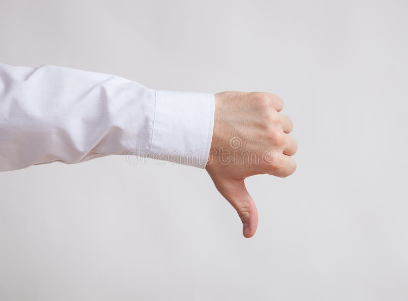 Male Hand Showing a Sign of a Low Mark Stock Image - Image of show ...