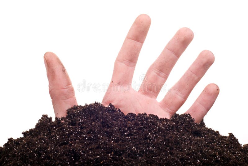Male hand in soil stock image. Image of accident, idea - 4080633