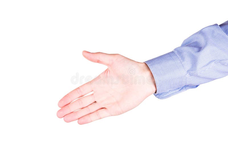Male Hand Stretching for Handshake Stock Photo - Image of hand, holding ...