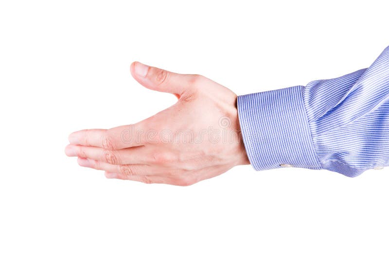 Male Hand Stretching for Handshake Stock Image - Image of help, finger ...