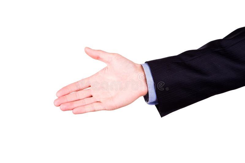 Male Hand Stretching for Handshake Stock Image - Image of finger, copy ...