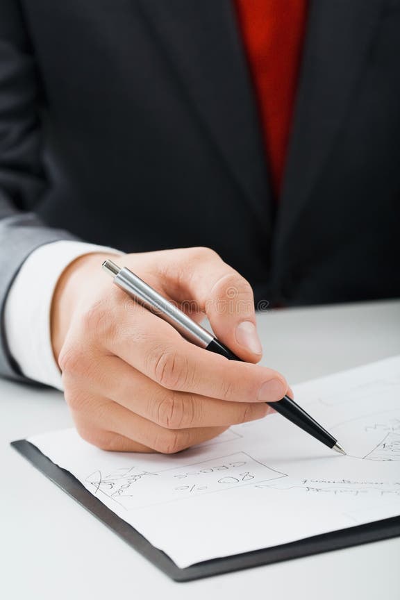 Male hand writing stock image. Image of career, closeup - 3339439