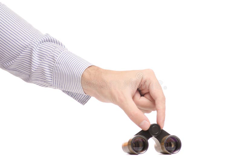 Male hands binoculars stock photo. Image of advertising - 105688264