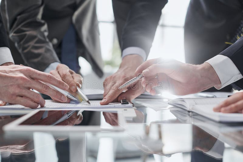 Men Close-up, Looking in a Folder with Documents Stock Image - Image of ...