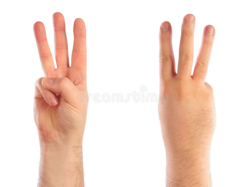 Hands with Fingers Counting To Five Stock Image - Image of parts, white ...