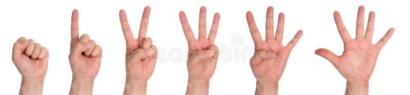 Hand Count Zero To Five Stock Photos - Free & Royalty-Free Stock Photos ...